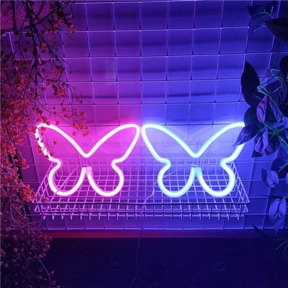 Wall Decor | Butterfly Neon Signsusb Or 3aa Battery Powered Neon ...